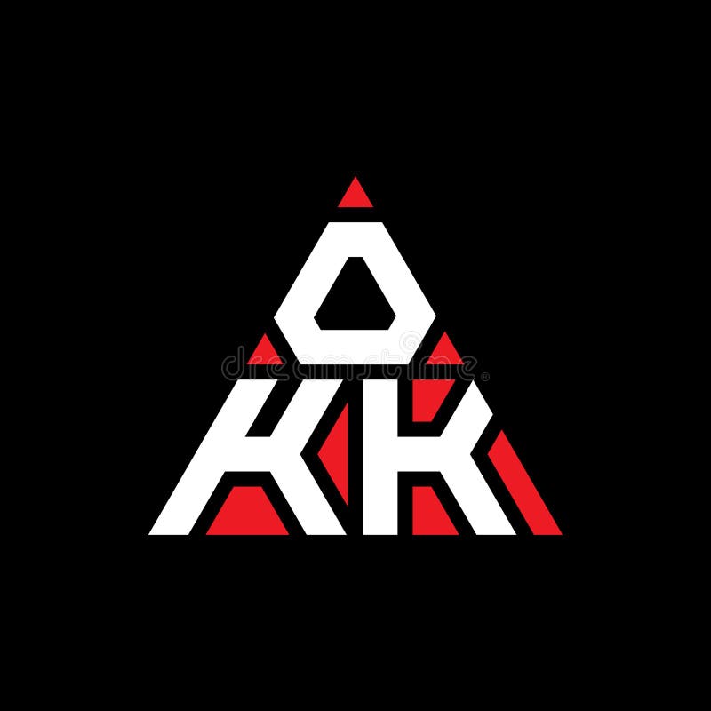 OKK Triangle Letter Logo Design with Triangle Shape. OKK Triangle Logo ...