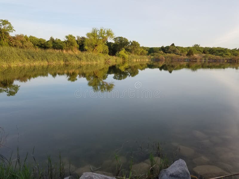 Oklahoma calm lake stock image. Image of oklahoma, reflection - 117111527