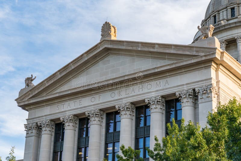 Oklahoma State Capital Building Stock Image - Image of facade, politics ...