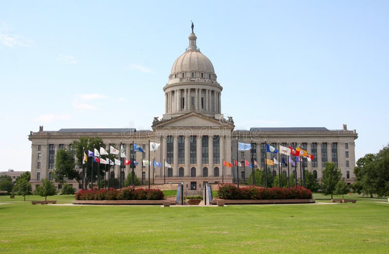 Oklahoma State Capitol Building Stock Photo - Image of pillars ...