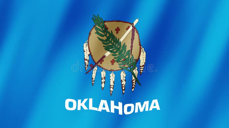 Oklahoma Flag. Flag of Oklahoma Footage Video Waving in Wind. Oklahoma ...