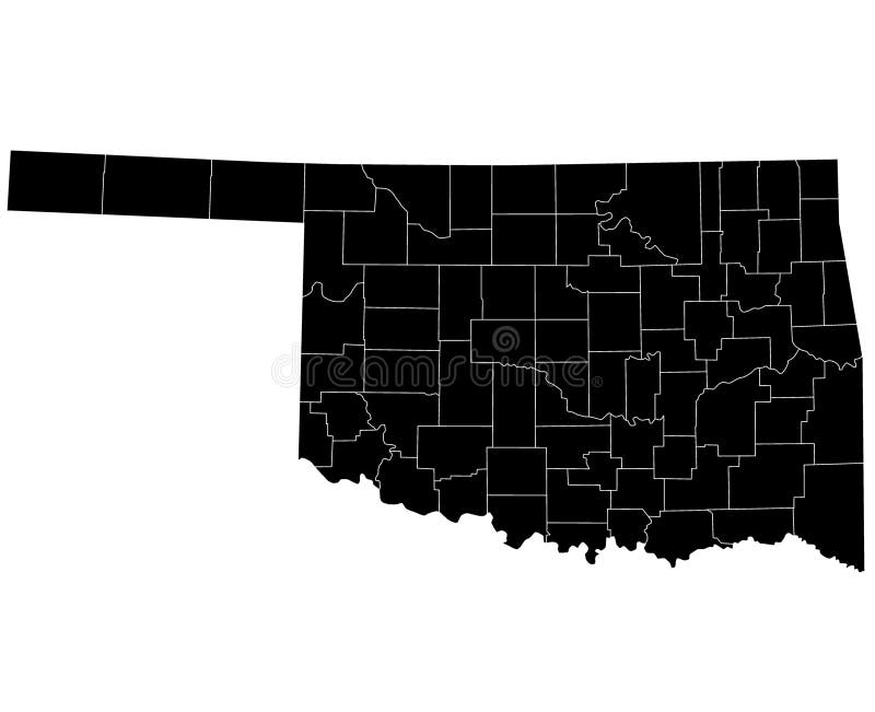 Oklahoma Map. High Detailed Illustration Map - Outline Oklahoma State Map Stock Illustration ...