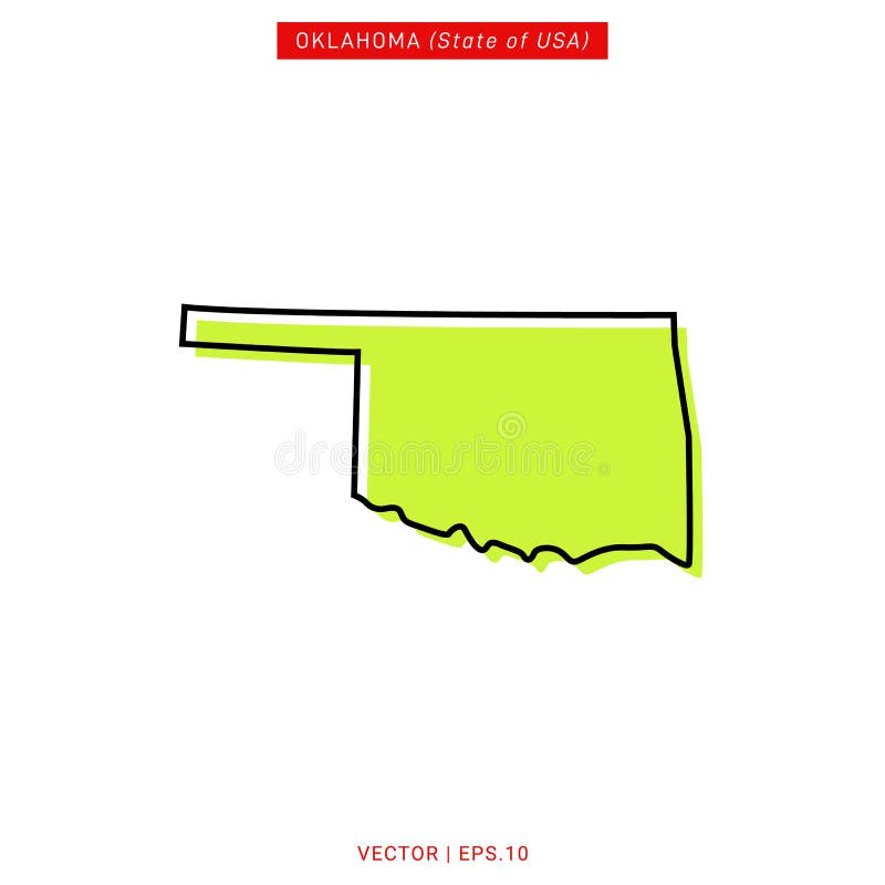 Oklahoma Map Vector Design Template. Stock Vector - Illustration of ...