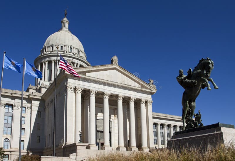 Oklahoma State Capitol Building Stock Photo - Image of pillars ...