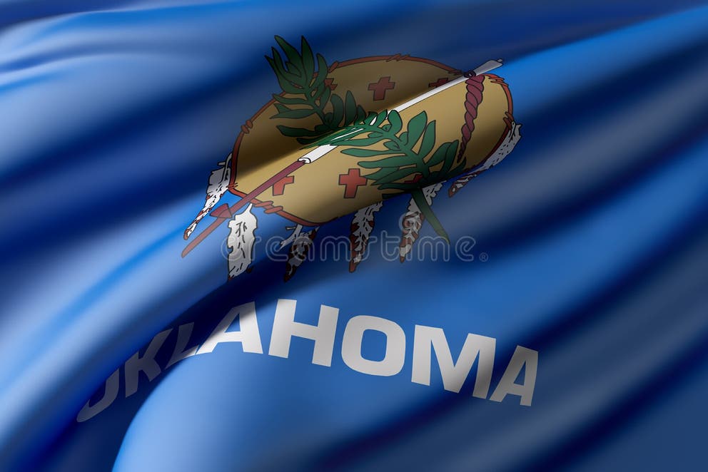 Oklahoma State flag stock illustration. Illustration of america - 87844701