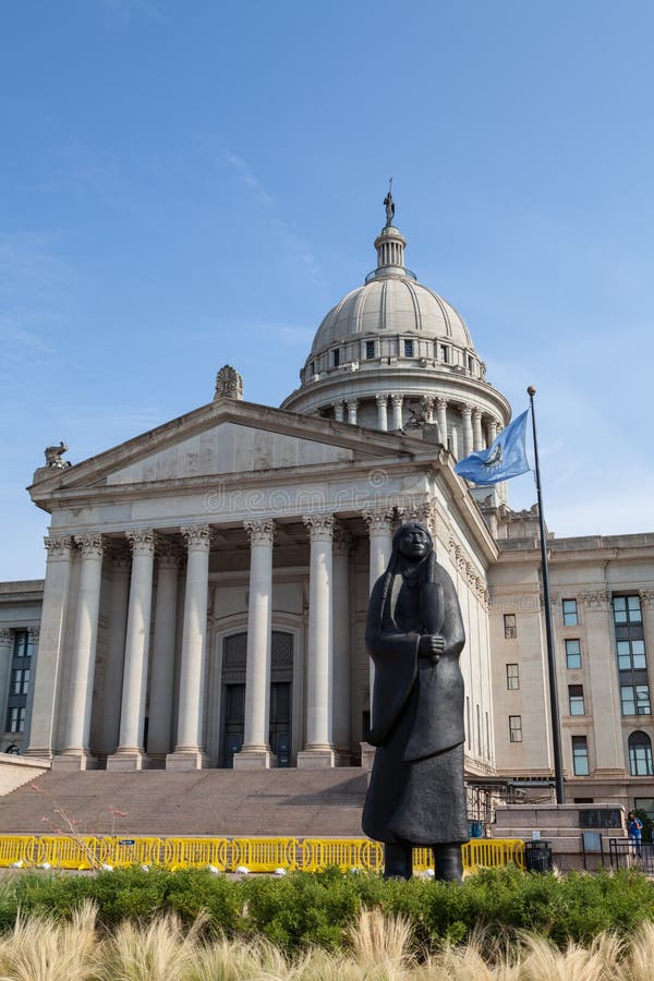 Oklahoma State House and Capitol Building Stock Image - Image of ...