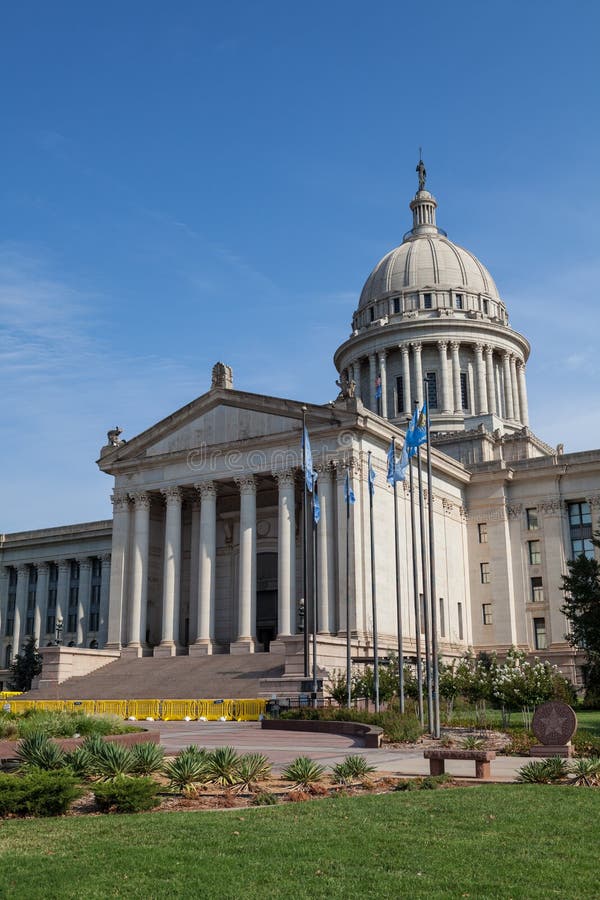 Oklahoma State House and Capitol Building Stock Photo - Image of ...