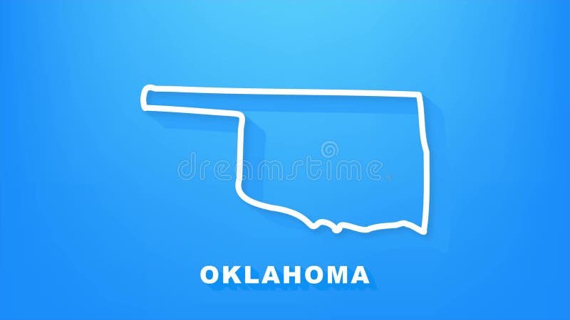 Oklahoma State Map Outline Animation. Motion Graphics. Stock Footage ...