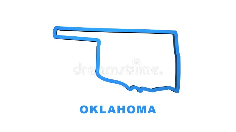 Oklahoma State Map Outline Animation. Motion Graphics. Stock Footage ...