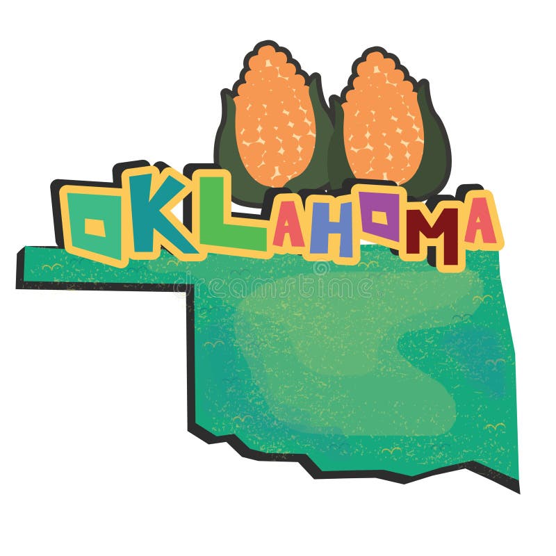 Oklahoma State Map. Vector Illustration Decorative Design Stock ...