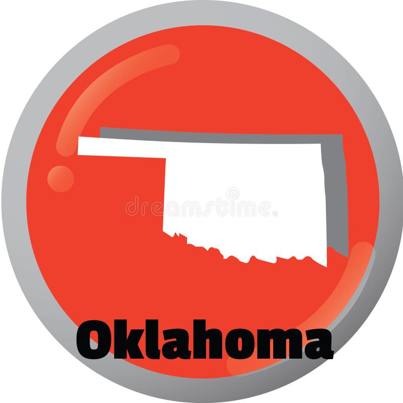 Oklahoma State Map. Vector Illustration Decorative Design Stock Vector ...