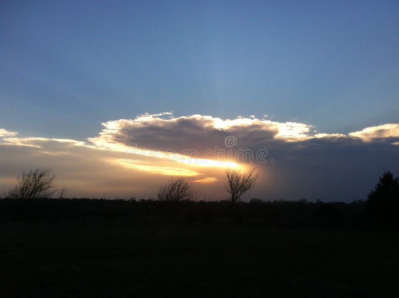 Oklahoma sunset 01 stock image. Image of blue, dusk, oklahoma - 52558015