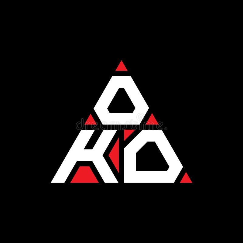 OKO Triangle Letter Logo Design with Triangle Shape. OKO Triangle Logo ...