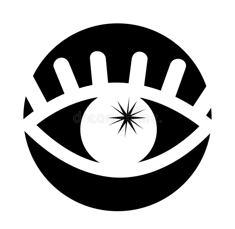Oko widoku symbolu ikona ilustracja wektor. Ilustracja złożonej z ...