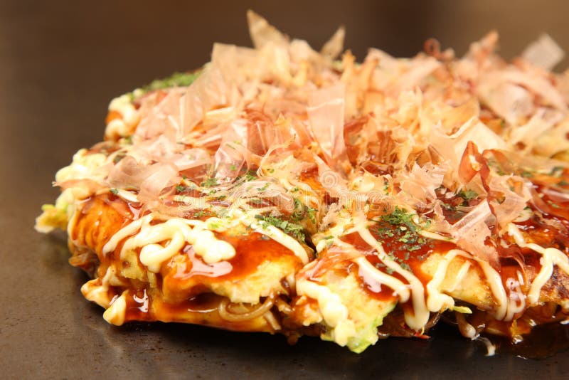 Okonomiyaki stock photo. Image of monjayaki, shot, teppanyaki - 62235076