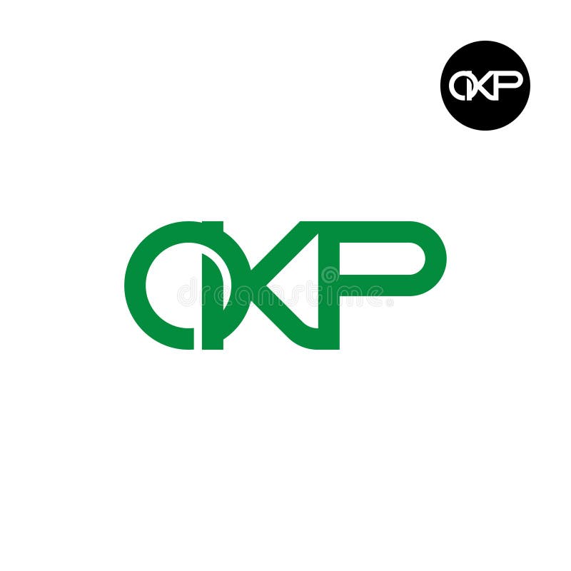 OKP Logo Letter Monogram Design Stock Vector - Illustration of brand ...