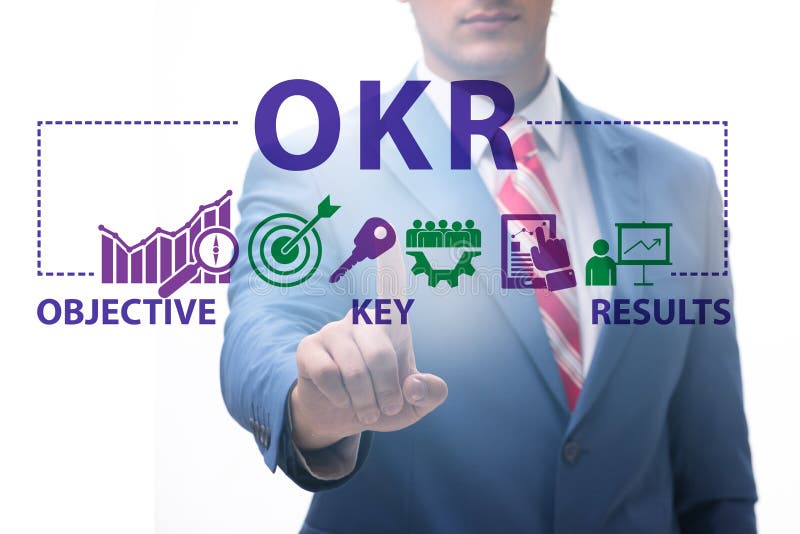 OKR Concept with Objective Key Results and Businessman Stock Image ... OKR Concept with Objective Key Results and Businessman Stock Image ...