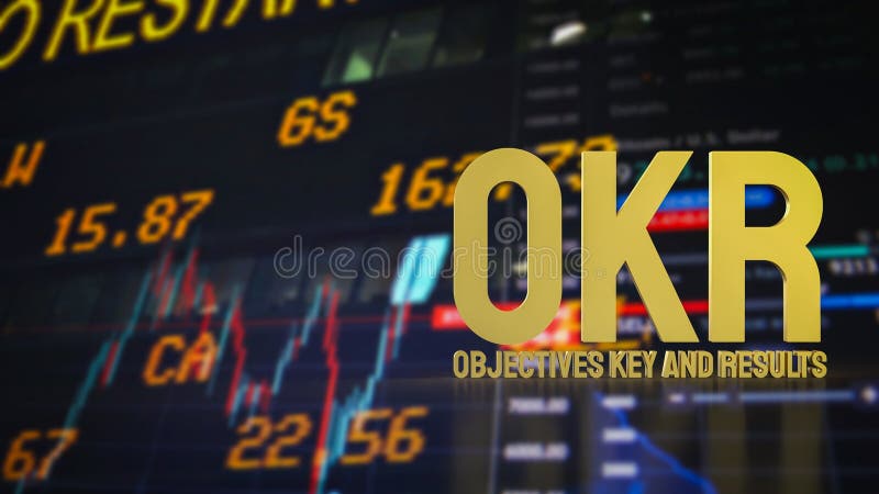 The OKR or Objective and Key Results for Business Concept 3d Rendering ...