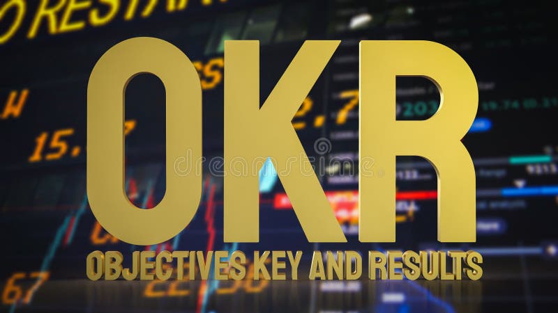 The OKR or Objective and Key Results for Business Concept 3d Rendering ...