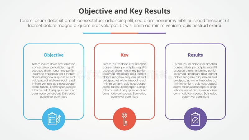 OKR Objectives and Key Results Framework Infographic Concept for Slide ...
