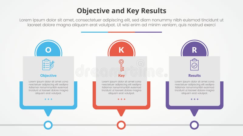 OKR Objectives and Key Results Framework Infographic Concept for Slide ...