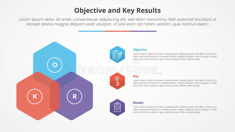 OKR Objectives and Key Results Framework Infographic Concept for Slide ...