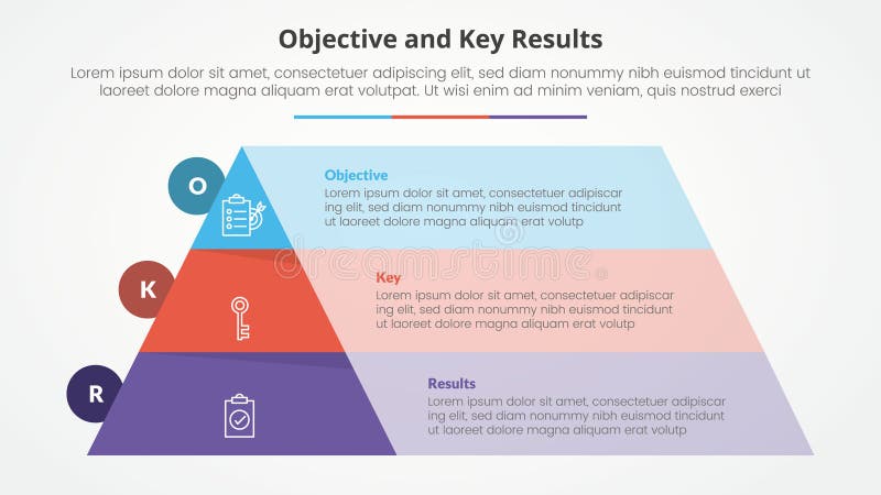 OKR Objectives and Key Results Framework Infographic Concept for Slide ...