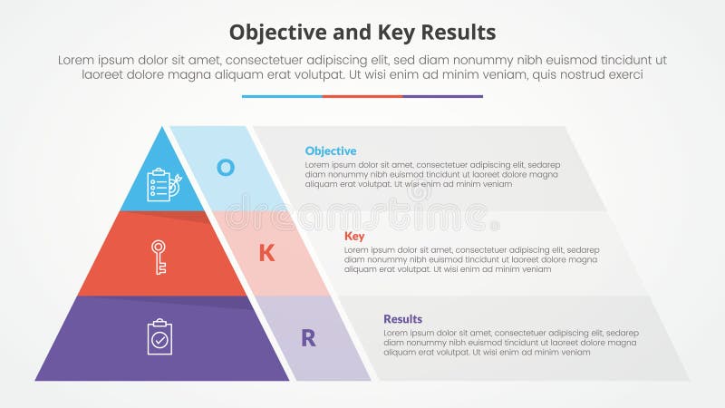 OKR Objectives and Key Results Framework Infographic Concept for Slide ...