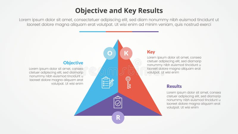 OKR Objectives and Key Results Framework Infographic Concept for Slide ...