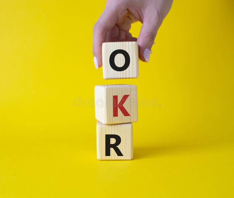 OKR Objectives and Key Results Symbol. Wooden Cubes with Words OKR ... OKR Objectives and Key Results Symbol. Wooden Cubes with Words OKR ...
