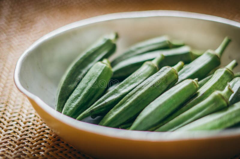 Okra stock photo. Image of sticky, food, close, slice - 21825070