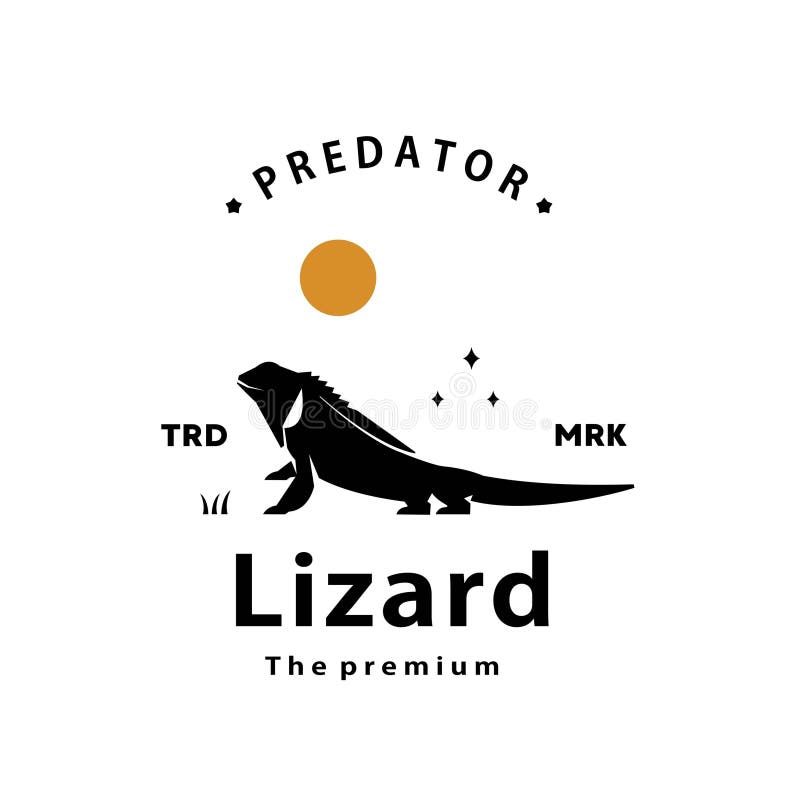 Lizard Logo Vector Outline Silhouette Art Icon Stock Vector ...