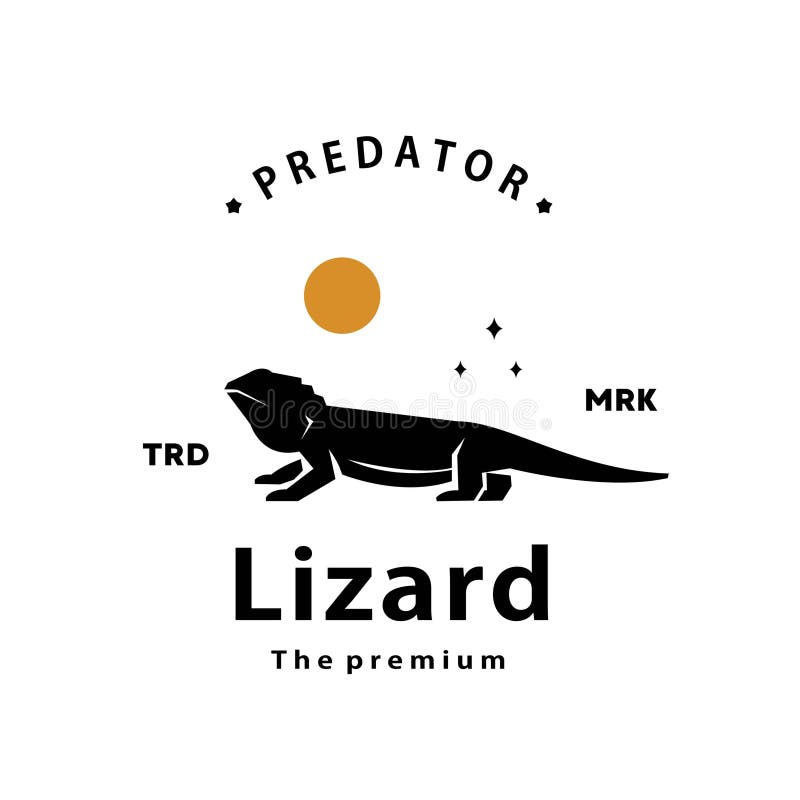 Lizard Logo Vector Outline Silhouette Art Icon Stock Vector ...