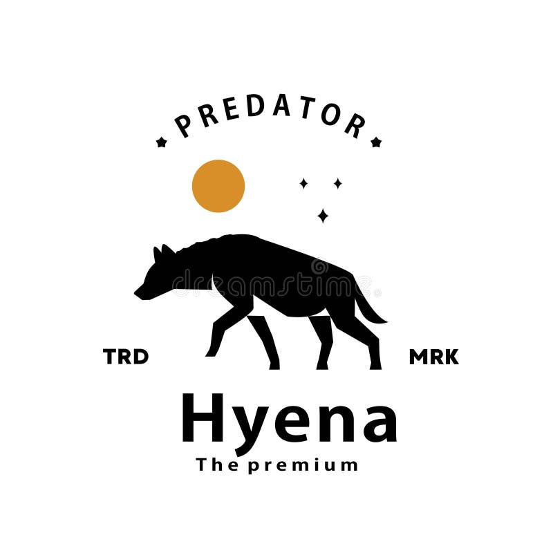 Vintage Retro Hipster Hyena Fish Logo Vector Stock Vector ...