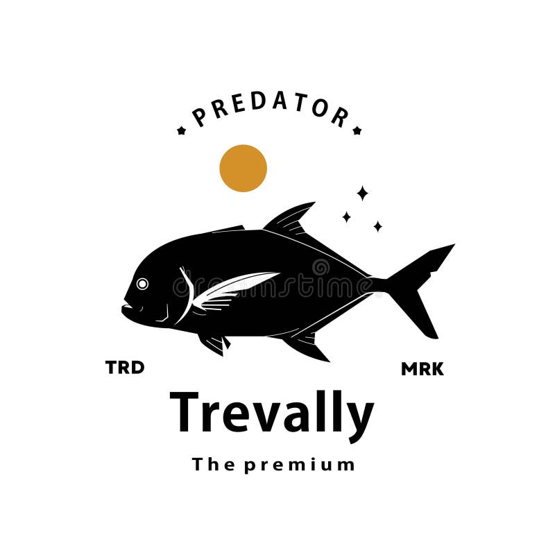 Trevally Logo Vector Outline Silhouette Art Icon Stock Vector ...