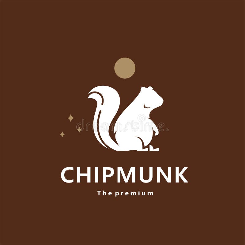Animal Chipmunk Natural Logo Vector Icon Silhouette Stock Vector ...