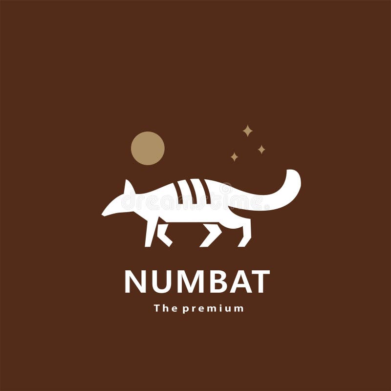 Animal Numbat Natural Logo Vector Icon Silhouette Stock Vector ...