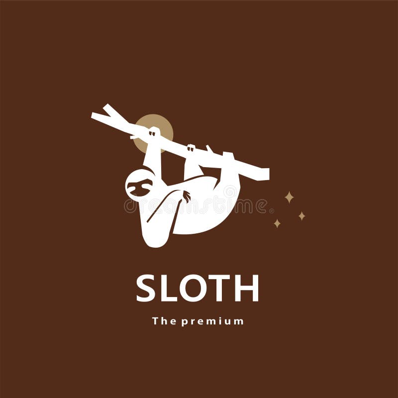 Animal Sloth Natural Logo Vector Icon Silhouette Stock Vector ...