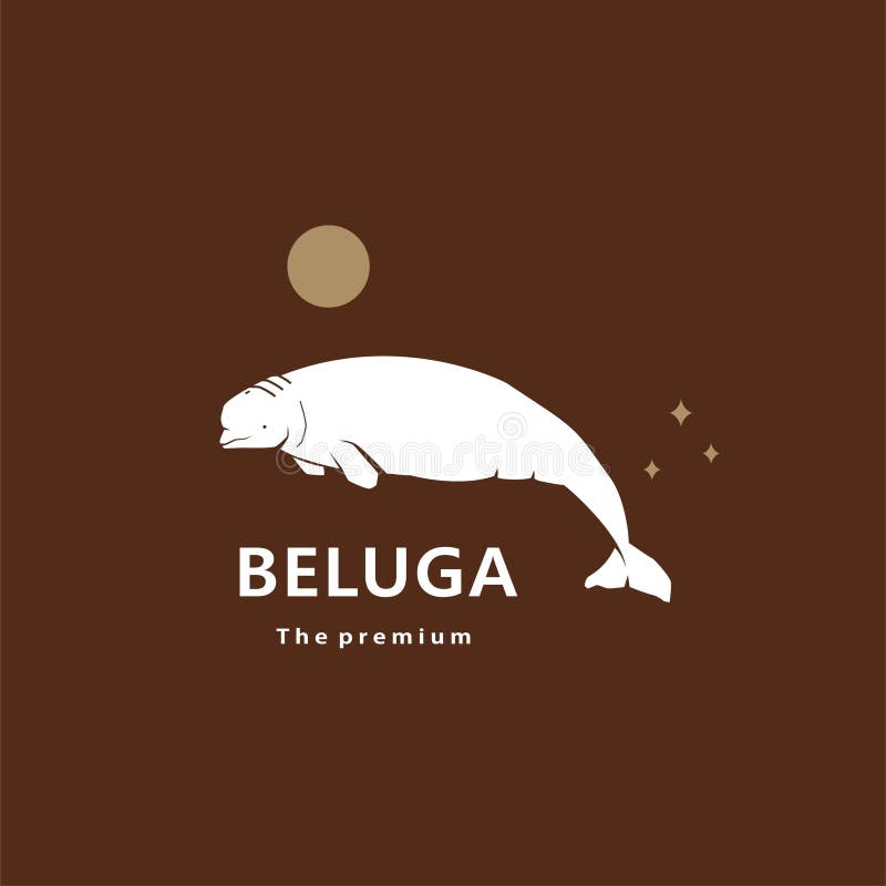 Animal Beluga Natural Logo Vector Icon Silhouette Stock Vector ...