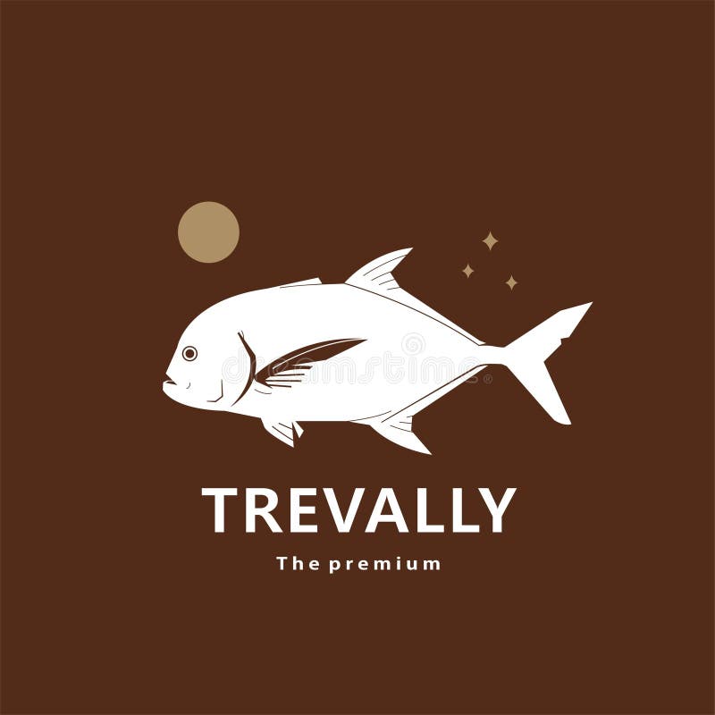 Animal Trevally Natural Logo Vector Icon Silhouette Stock Vector ...