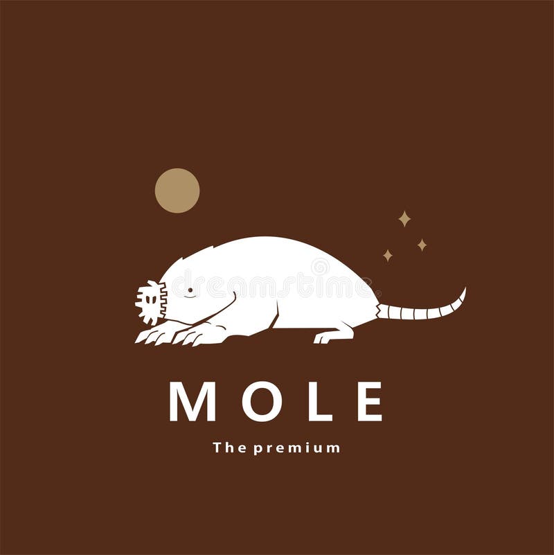 Animal Mole Natural Logo Vector Icon Silhouette Stock Vector ...