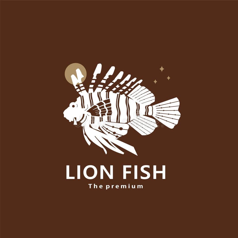 Animal Lion Fish Natural Logo Vector Icon Silhouette Stock Vector ...