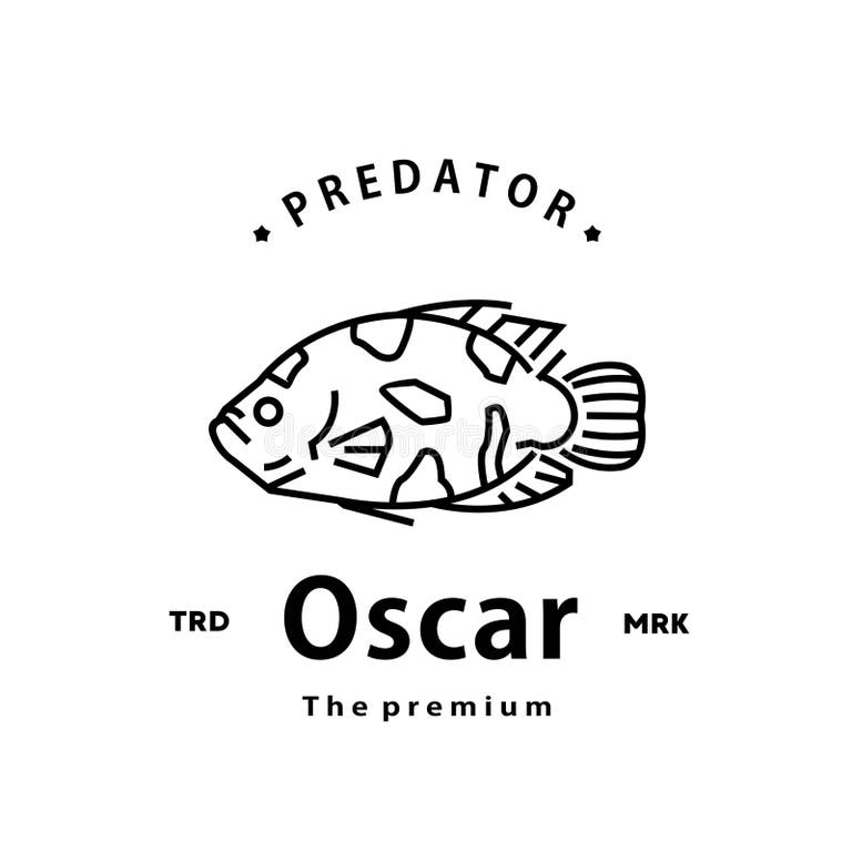 Vintage Retro Hipster Oscar Logo Vector Outline Monoline Stock Vector ...