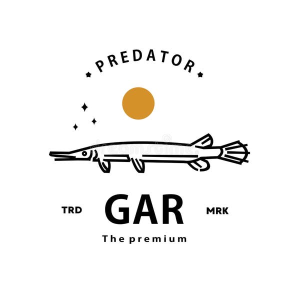 Vintage Retro Hipster GAR Logo Vector Outline Monoline Stock Vector ...