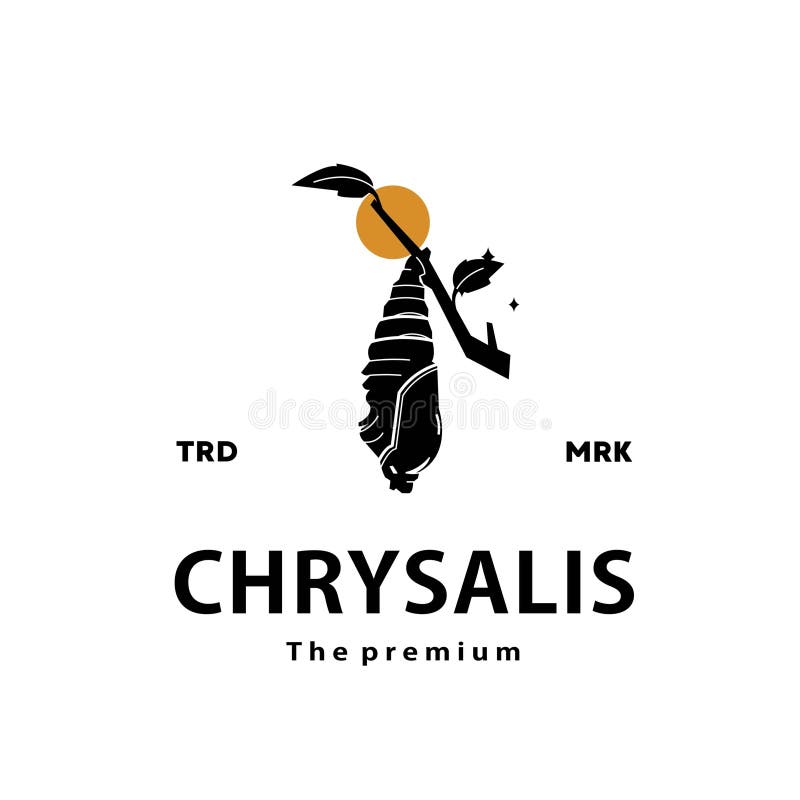 Vintage Retro Hipster Chrysalis Logo Vector Stock Vector - Illustration ...