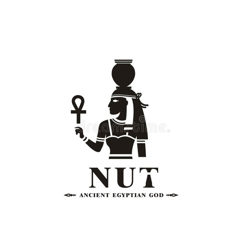Ancient Egyptian God Nut Silhouette Stock Vector - Illustration of ...