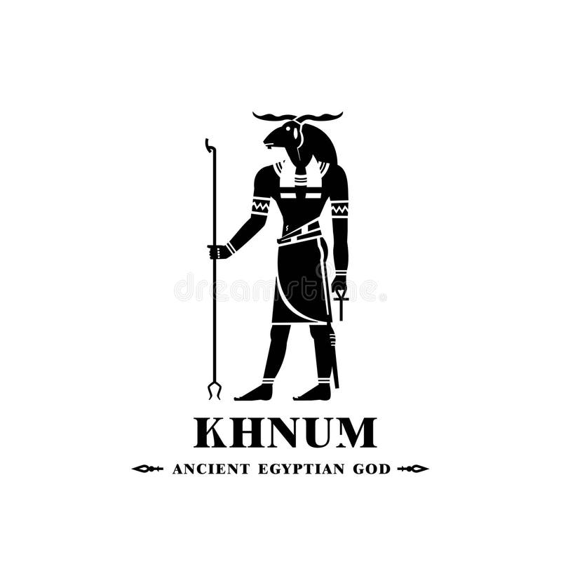 Ancient Egyptian God Khnum Silhouette Stock Vector - Illustration of ...