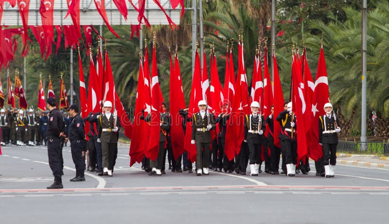 29 Oktober Republiek Dag Van De Turkse Feestdagen Redactionele Stock ...