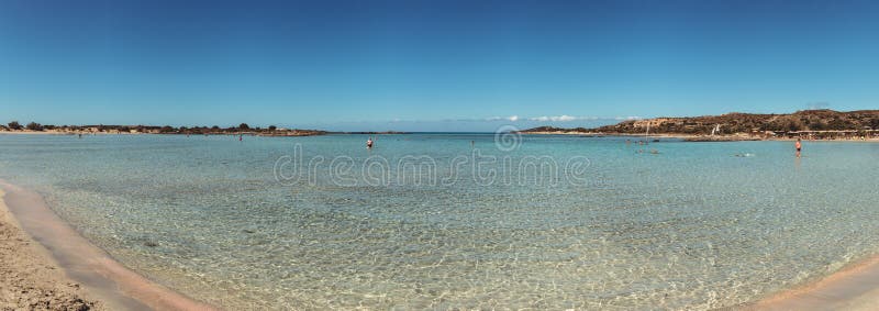 Oktober 1st, 2017, Elafonissi, Grekland - Elafonissi Strand ...