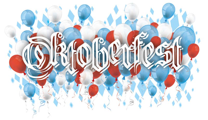Oktoberfest Balloons Rhombus Confetti Header Stock Vector ...